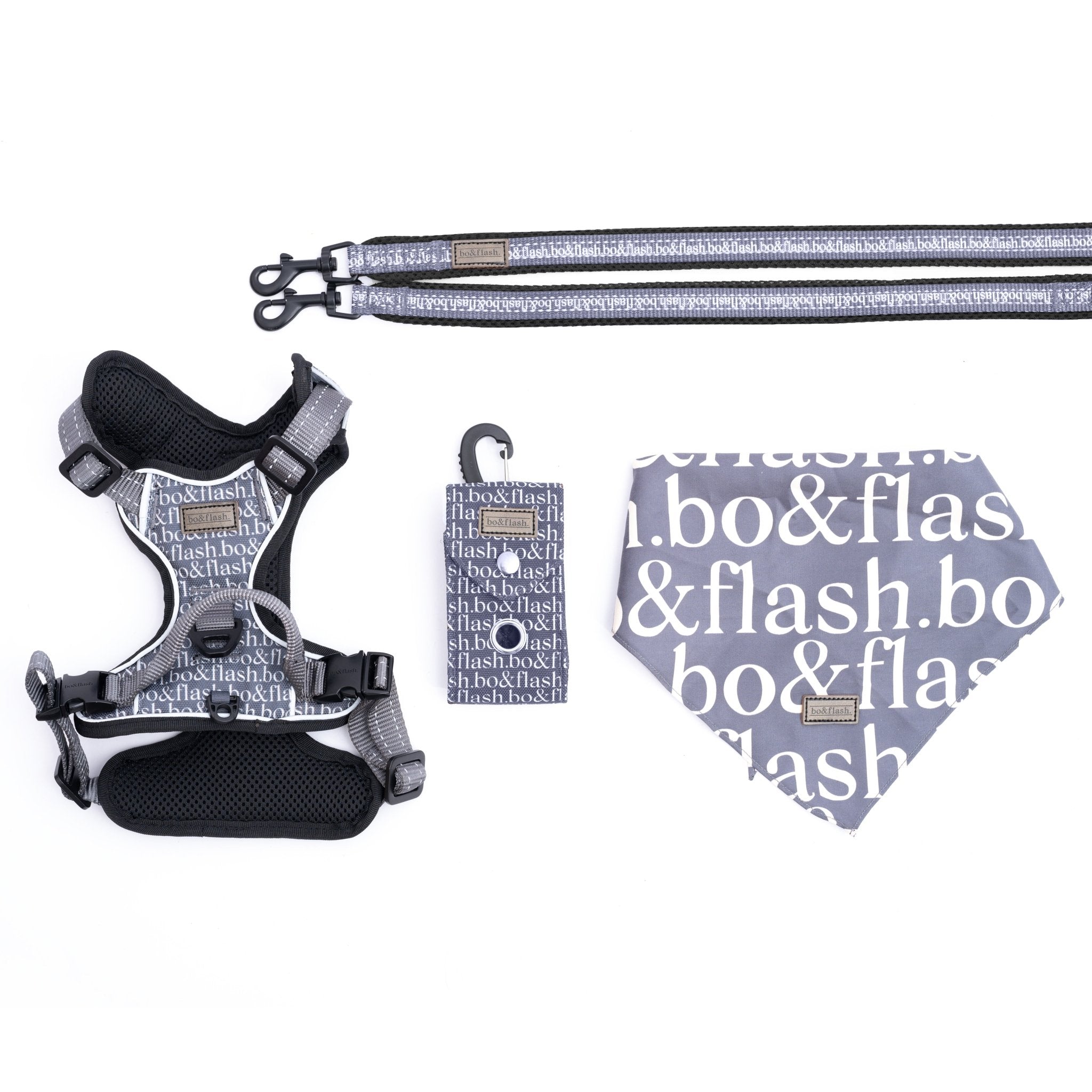 4 tlg. Hundeleinen Set Boston Dark Grey - für Deinen Hund | bo&flash ...